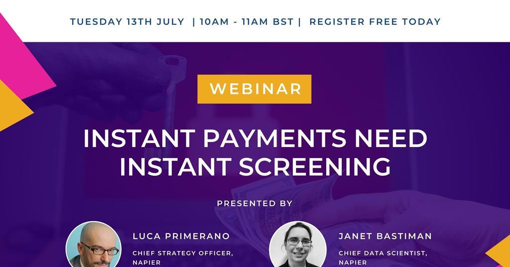 Instant payments need instant screening | Webinar | GRC World Forums