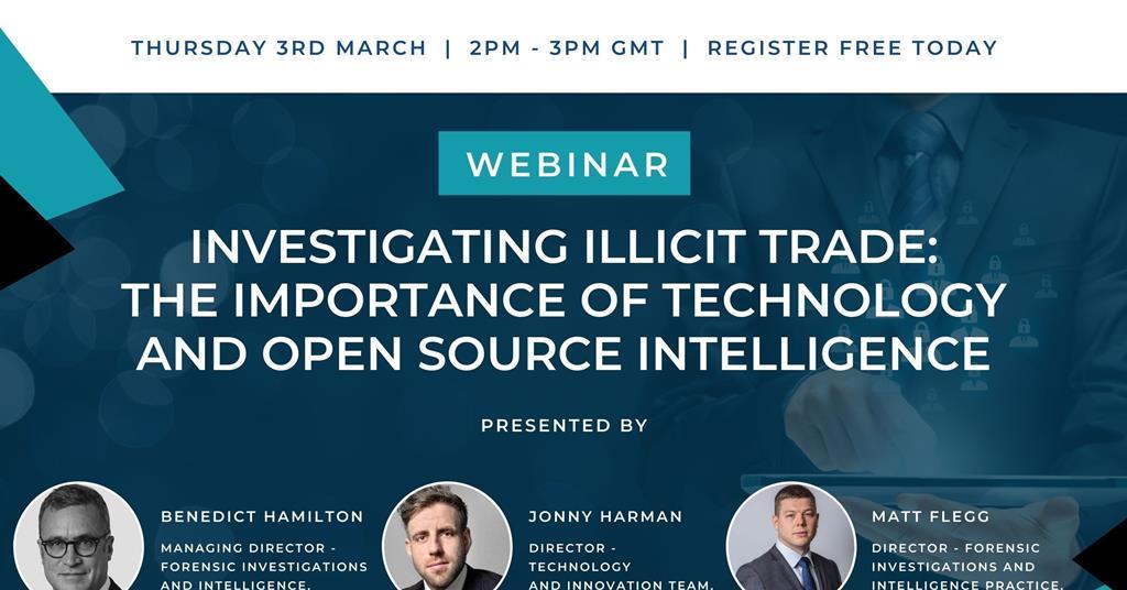 Investigating illicit trade: The importance of technology and Open ...