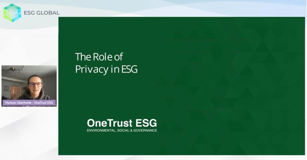 The Role of Privacy in ESG | Video | GRC World Forums